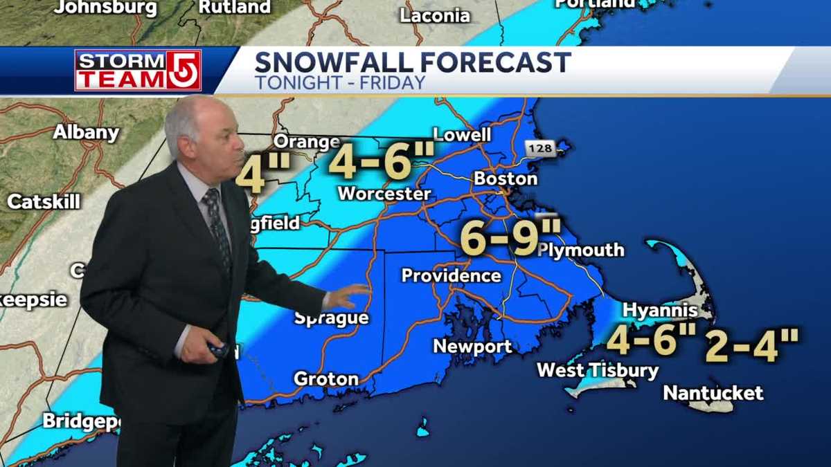 Video: Snow begins overnight, becomes heavy into daybreak