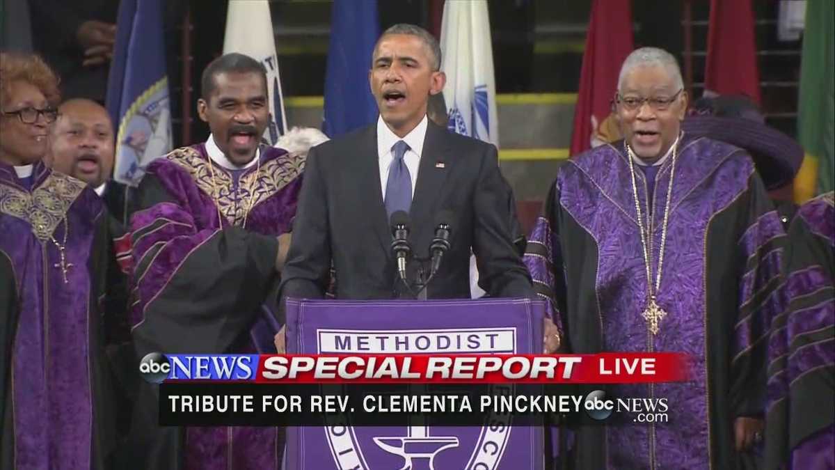 President Sings Amazing Grace