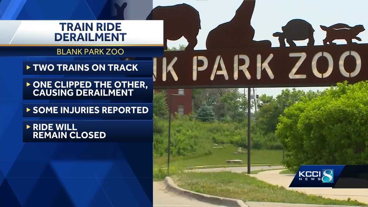 Blank Park Zoo train derails during Halloween Zoo Brew