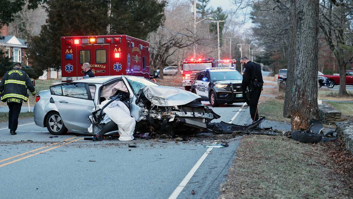 Two people seriously injured after car crashes into tree