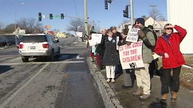 Group holds march to stop gun sales