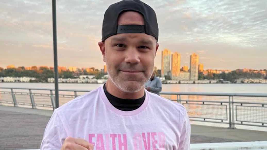 Man fighting breast cancer inspires with marathon and foundation