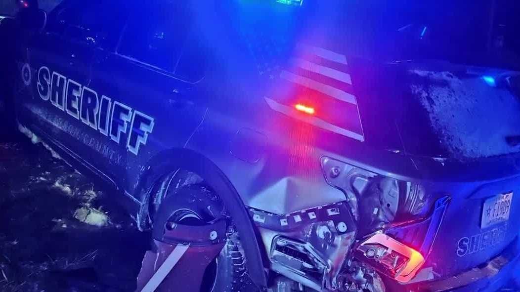 Jefferson County Sheriff's Office squad car struck