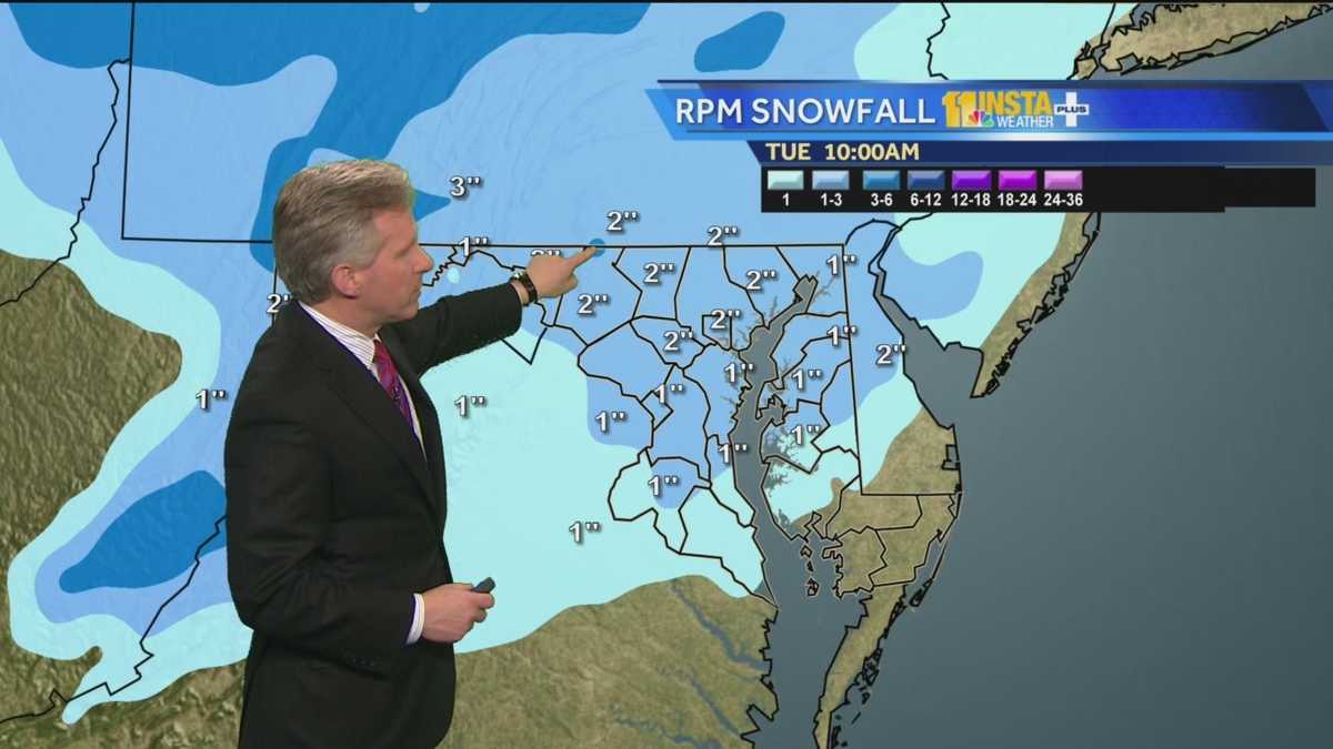 Updated: Early-morning storm to bring little snow