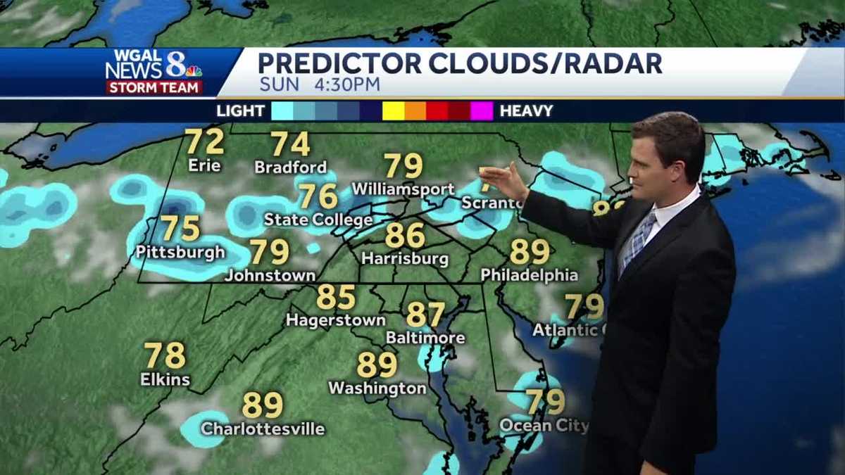 Slow-moving t'showers possible this weekend