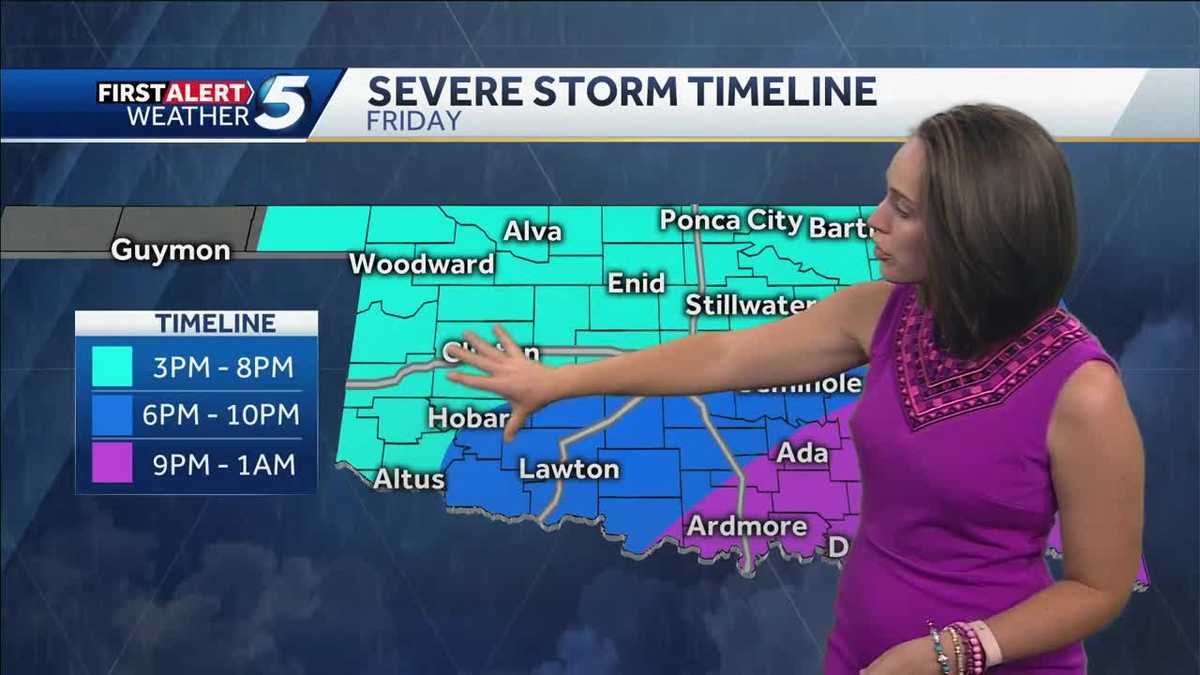 Severe storms possible Friday afternoon