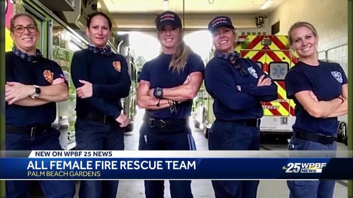 First-ever all-female crew makes history at Palm Beach Gardens Fire Rescue
