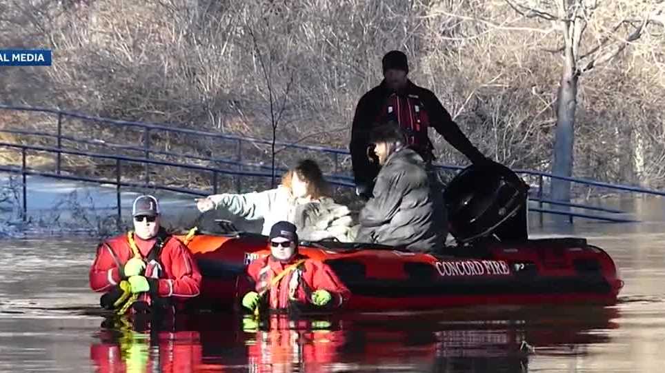 Concord police, fire rescue 6 at flooded homeless encampment