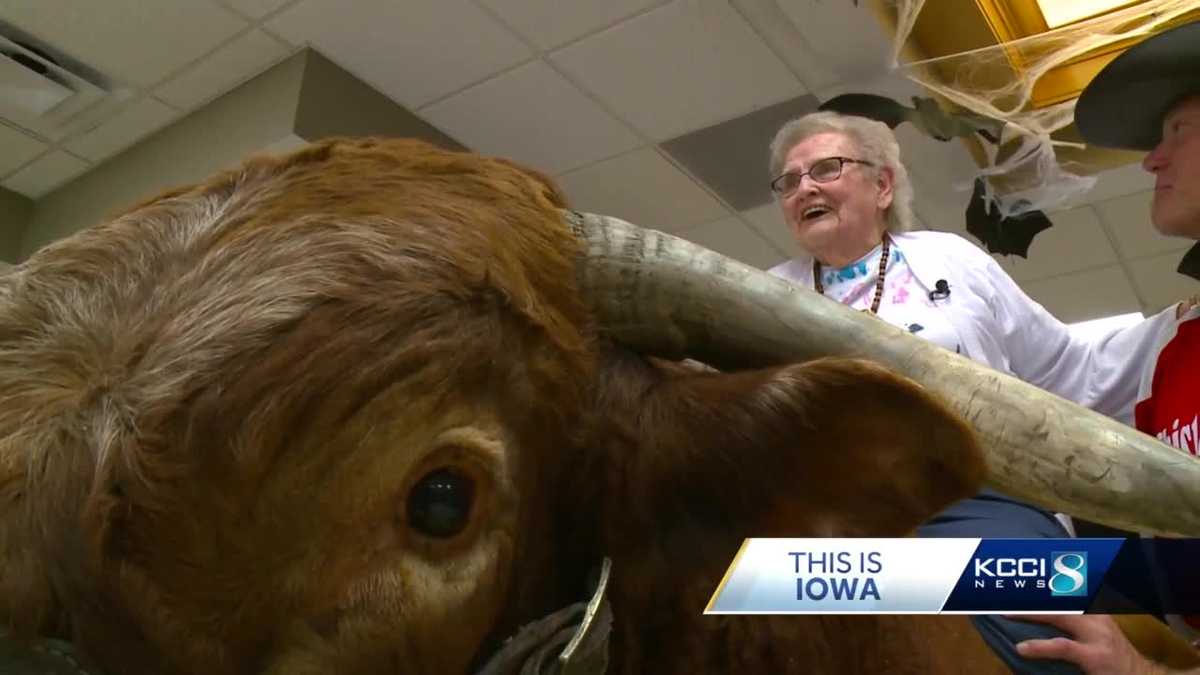 2,000-pound bull brings joy to Iowa nursing home