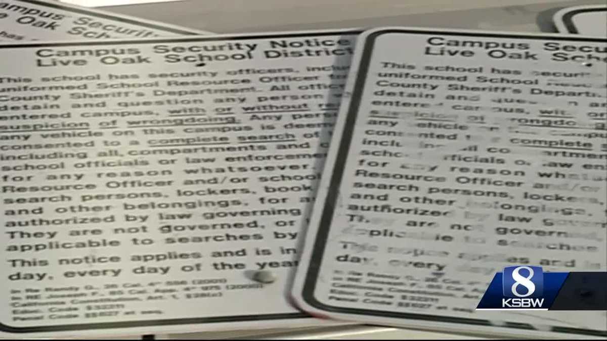 Live Oak School District removes controversial campus sign