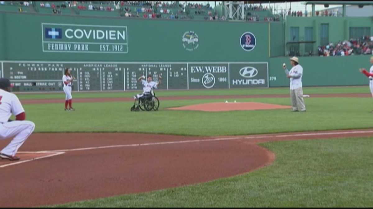 Boston Strong spotlight: Survivor throws first pitch