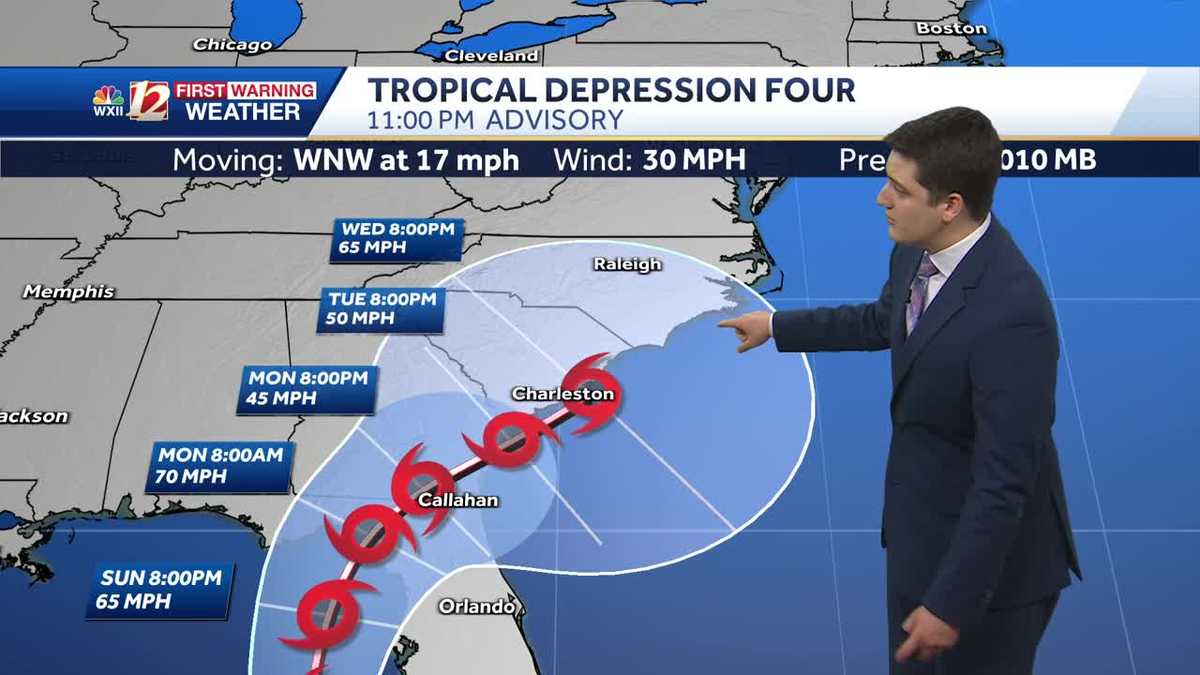 WATCH: Tropical Depression Four has formed, storms likely on Saturday