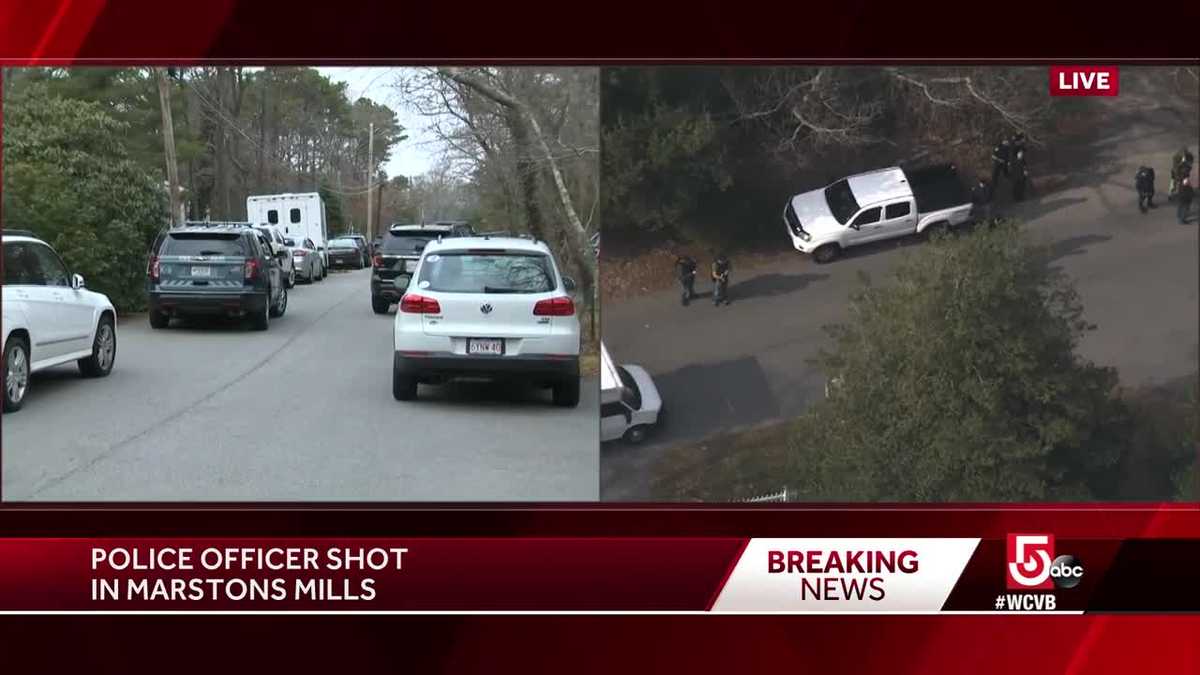 Suspect in custody after officer shot on Cape Cod
