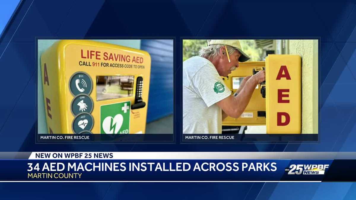 Martin County installs 34 AED machines in parks.