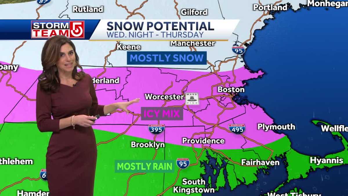 Video: Icy mix, snow coming to New England this week