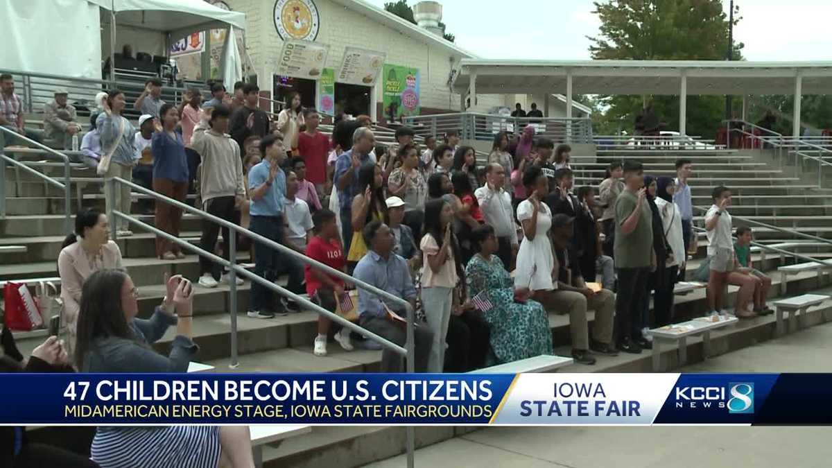Iowa State Fair 2024: 47 children become US citizens