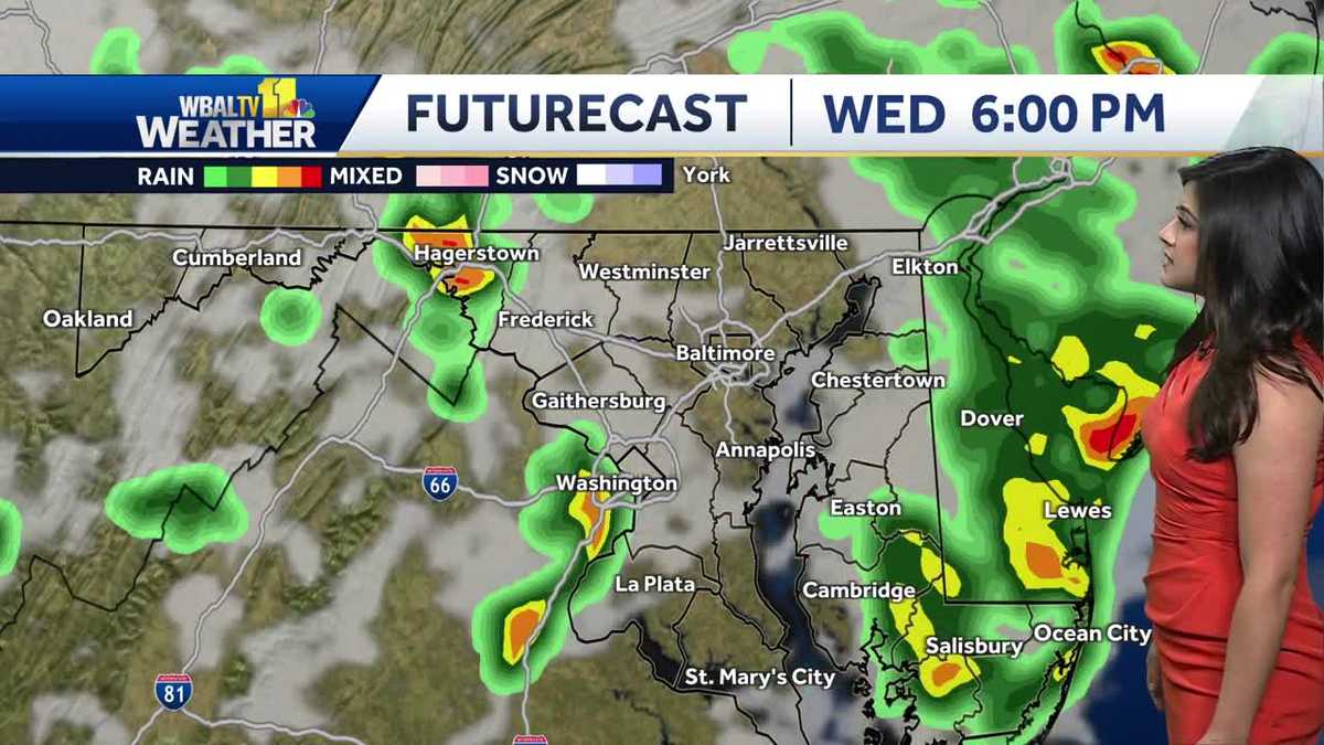 Maryland weather forecast: Alena updates Wednesday storm timeline