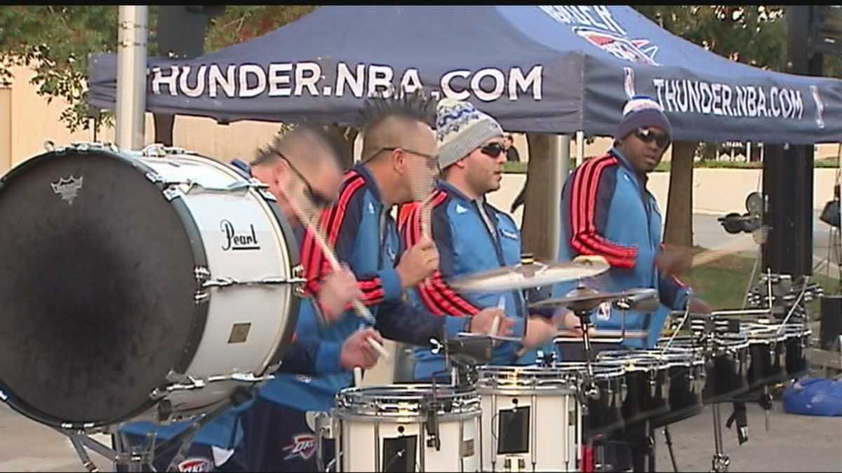 Thunder fans support their team in home opener