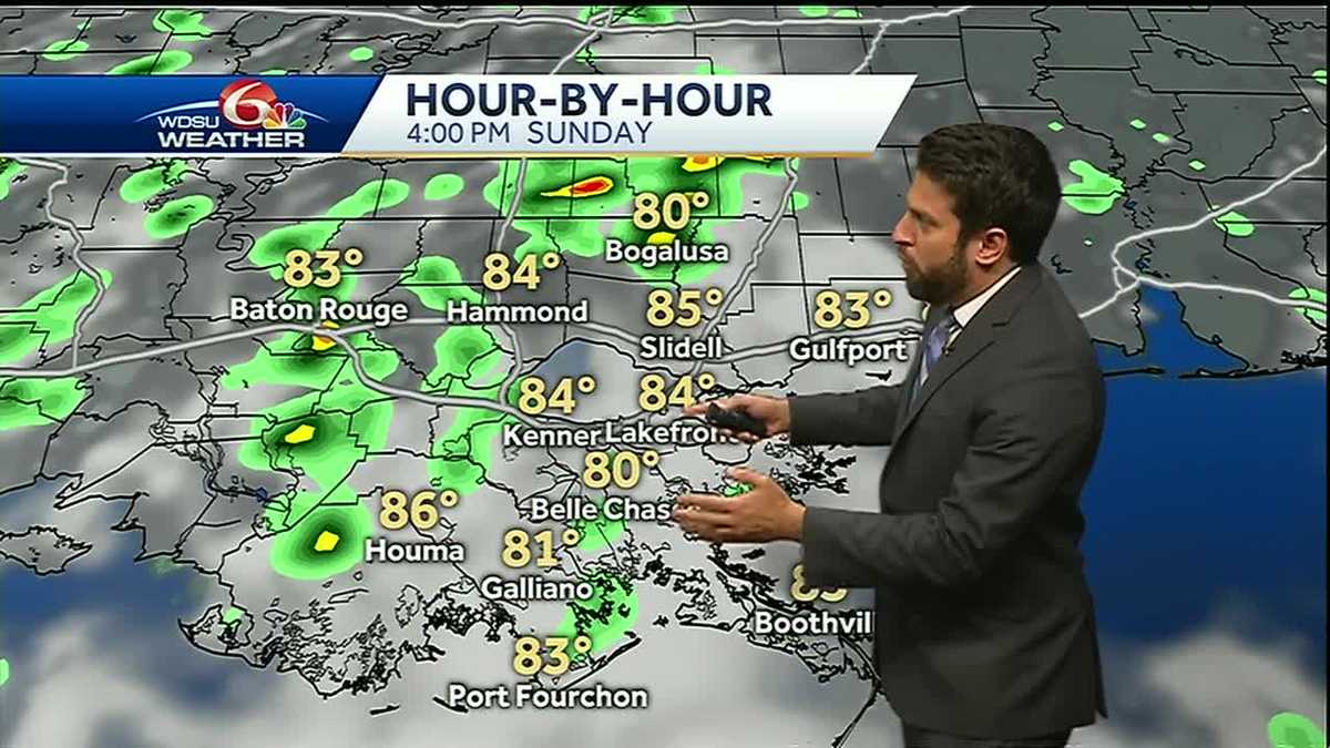 Sunday heat with rain and storm potential