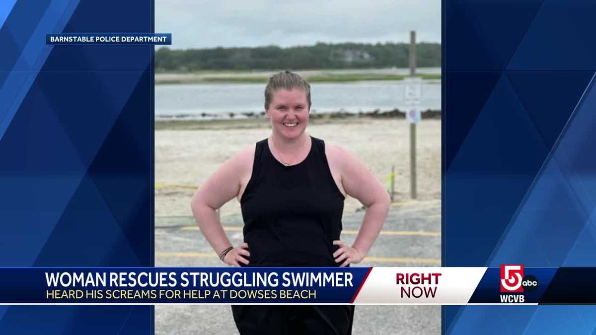 Mass. woman helps save swimmer in distress on Cape Cod beach