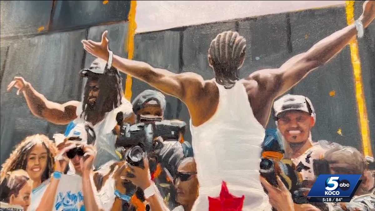 Oklahoma artist turns iconic Thunder parade photo into painting