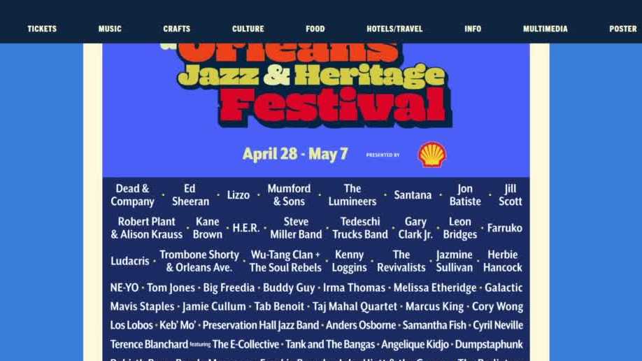New Orleans Jazz Fest releases daily music lineup
