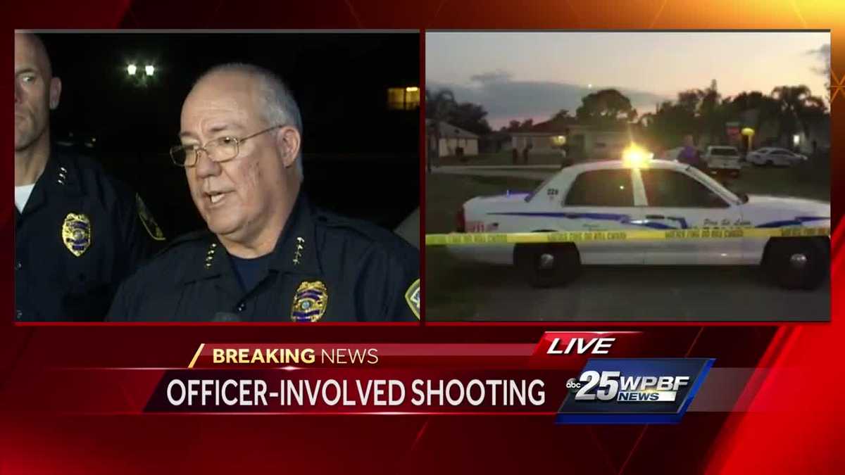 PSL Police news conference on officer-involved shooting