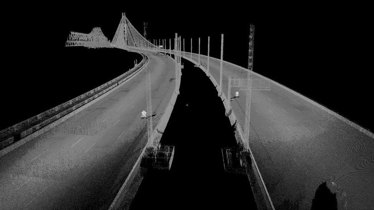Caltrans laser mapping: Bridge view