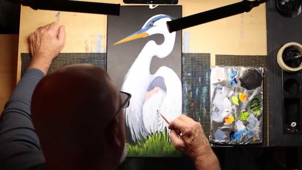 Florida grandfather feels connection with grandson he lost through painting