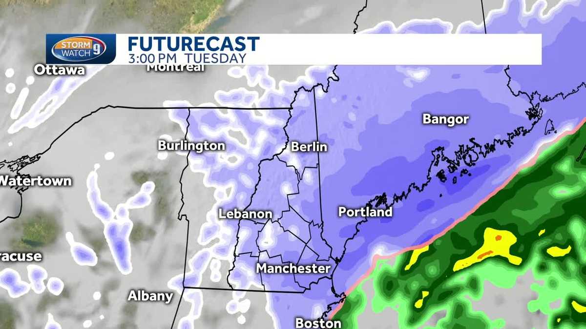 Hour-by-hour: Snow for most of NH Tuesday