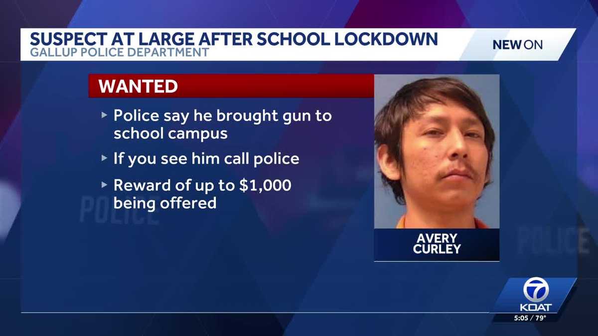 Suspect wanted after armed individual found at a private school in Gallup