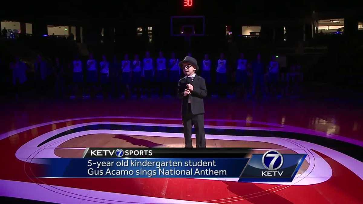 Gus Acamo sings national anthem