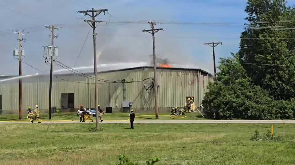 Lee's Summit firefighters battle blaze at Newco Manufacturing
