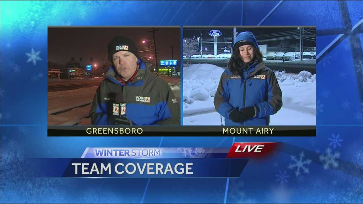 Veronica reports on Mount Airy snowfall