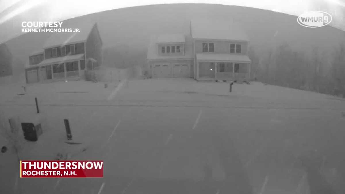 Thundersnow in Rochester, NH caught on video