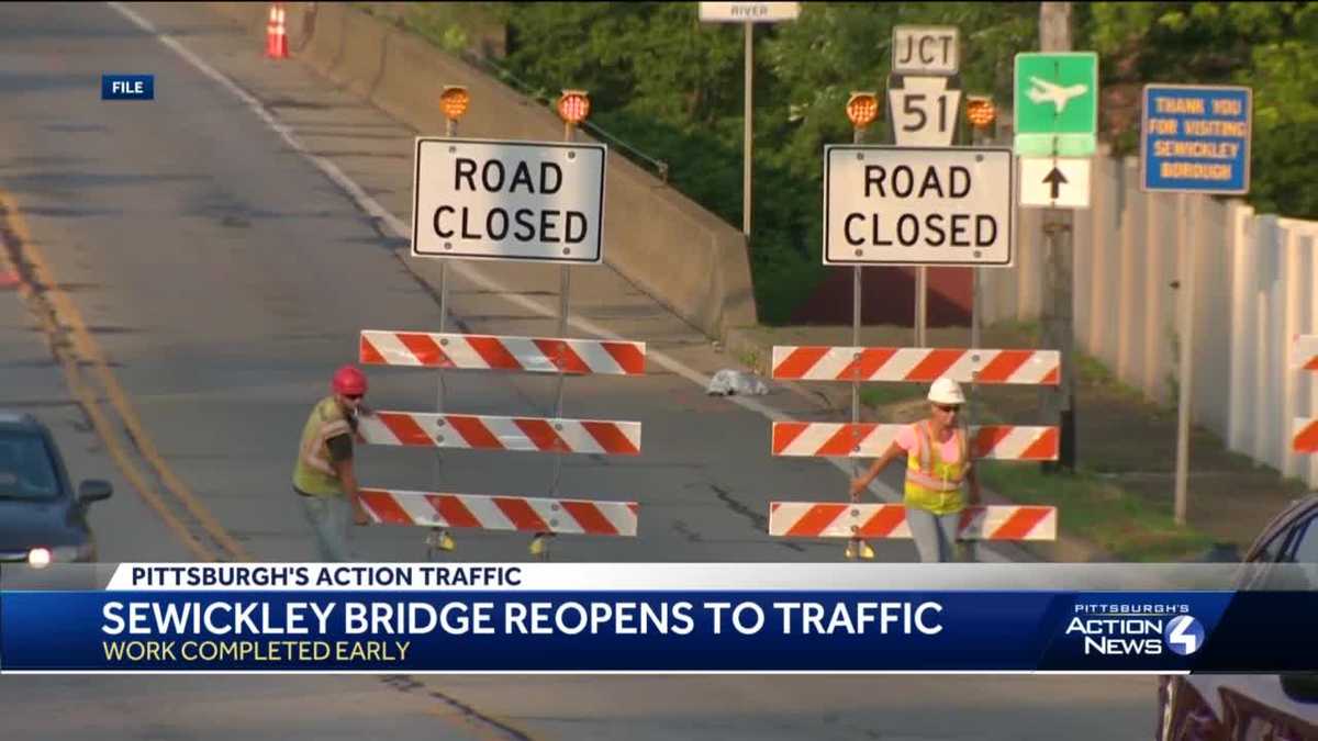 Sewickley Bridge reopens to traffic