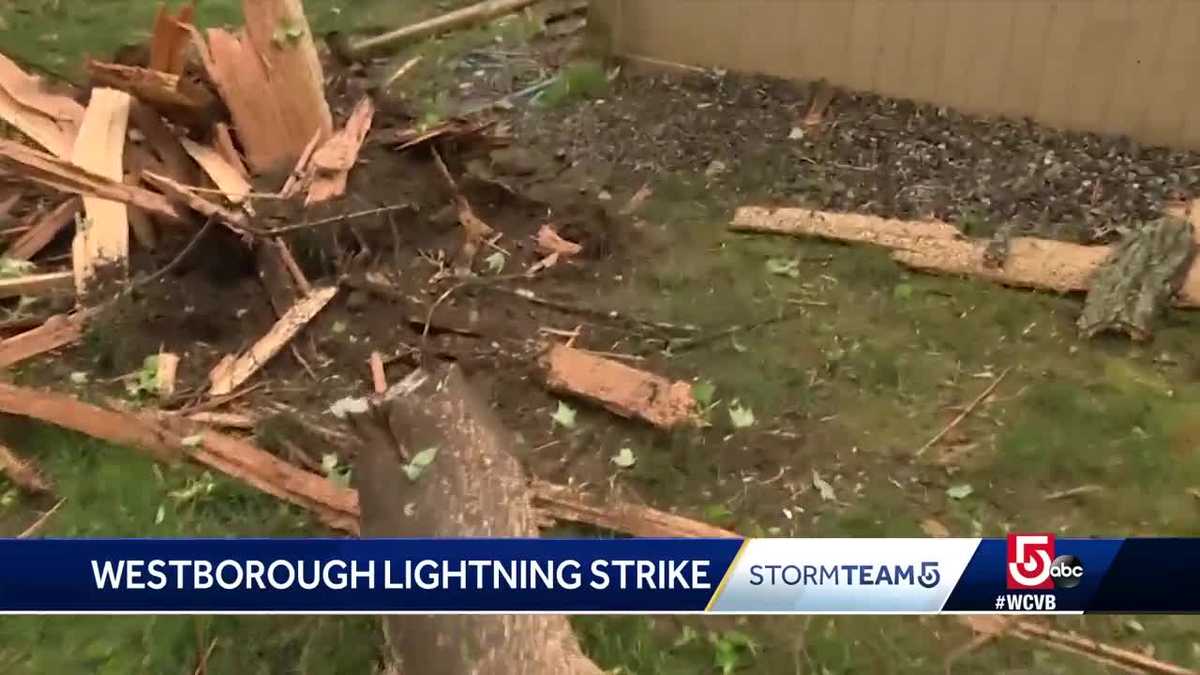 Home damaged by lightning strike