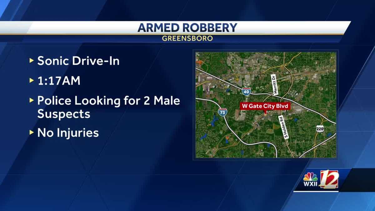 North Carolina: Two suspects wanted after robbery at a Sonic in Greensboro