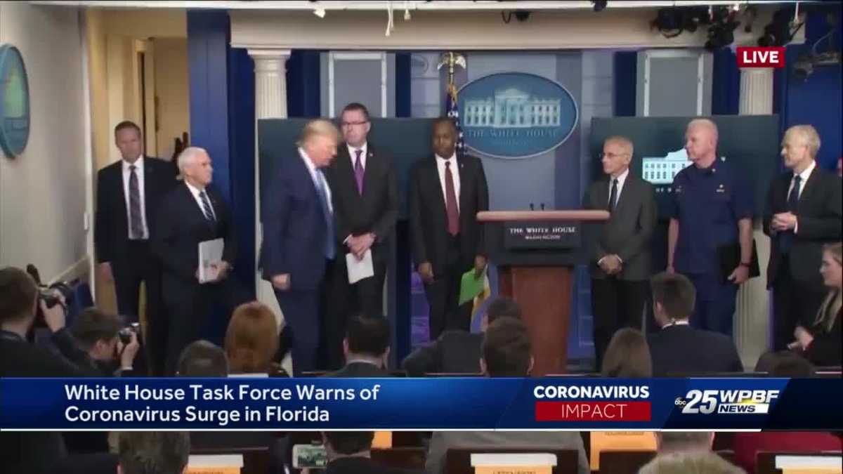 White House task force warns of Coronavirus surge in Florida