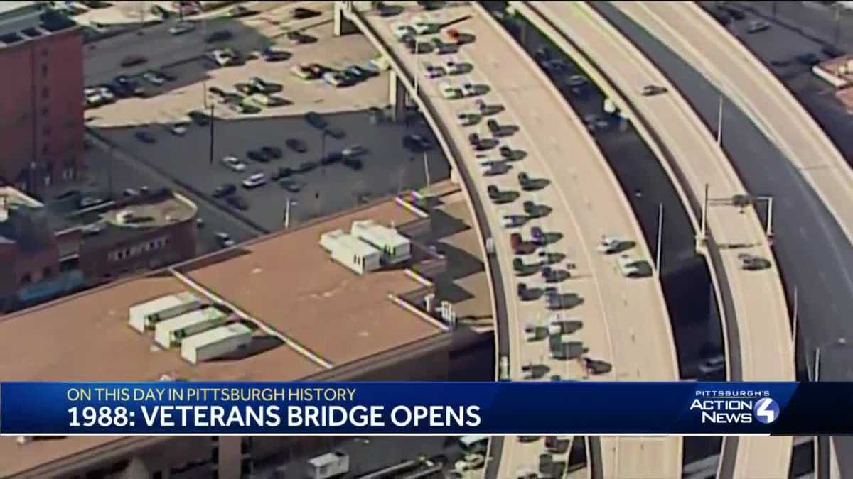 Veterans Bridge opened in Pittsburgh in 1988