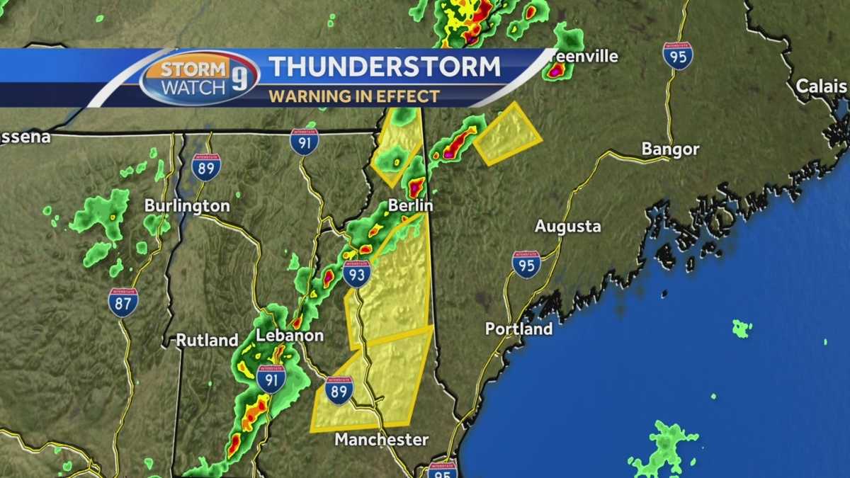 Strong storms move through NH Monday; more storms likely early this week