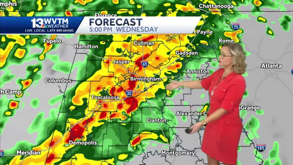 Severe storms possible in Alabama and flash flooding widespread