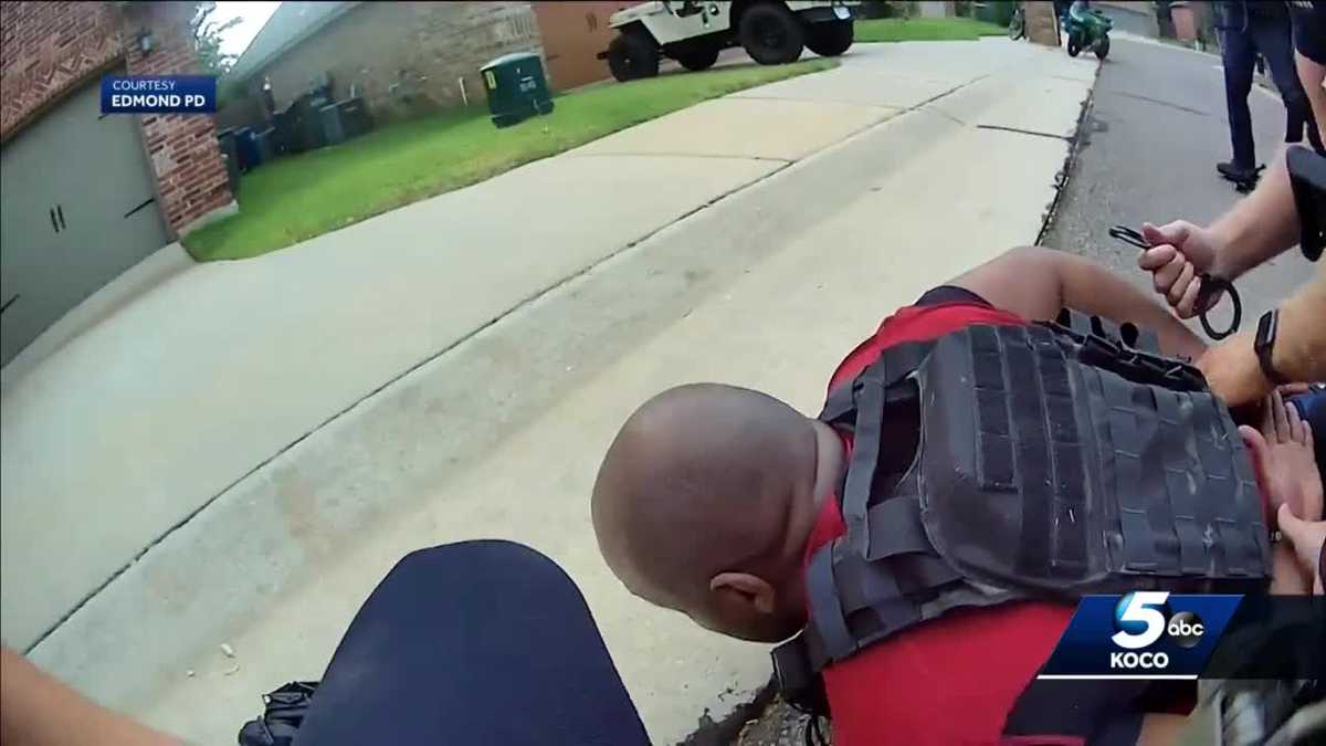 EDMOND POLICE: Video shows officers responding to armed man