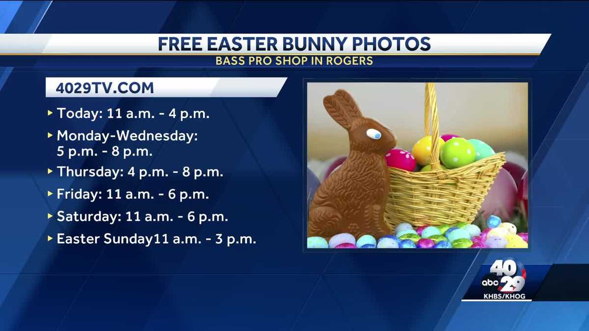 Get your free photo with the Easter Bunny at Bass Pro