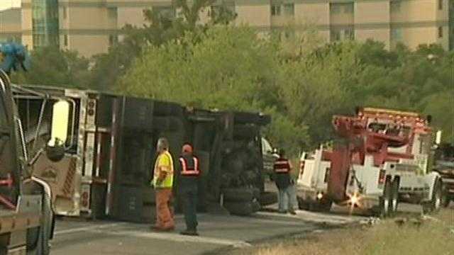 Big Rig crash closes transition ramp