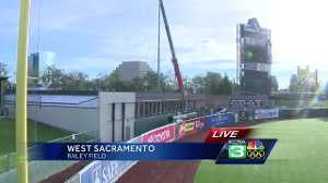 New season, new look: Raley Field installs new video board