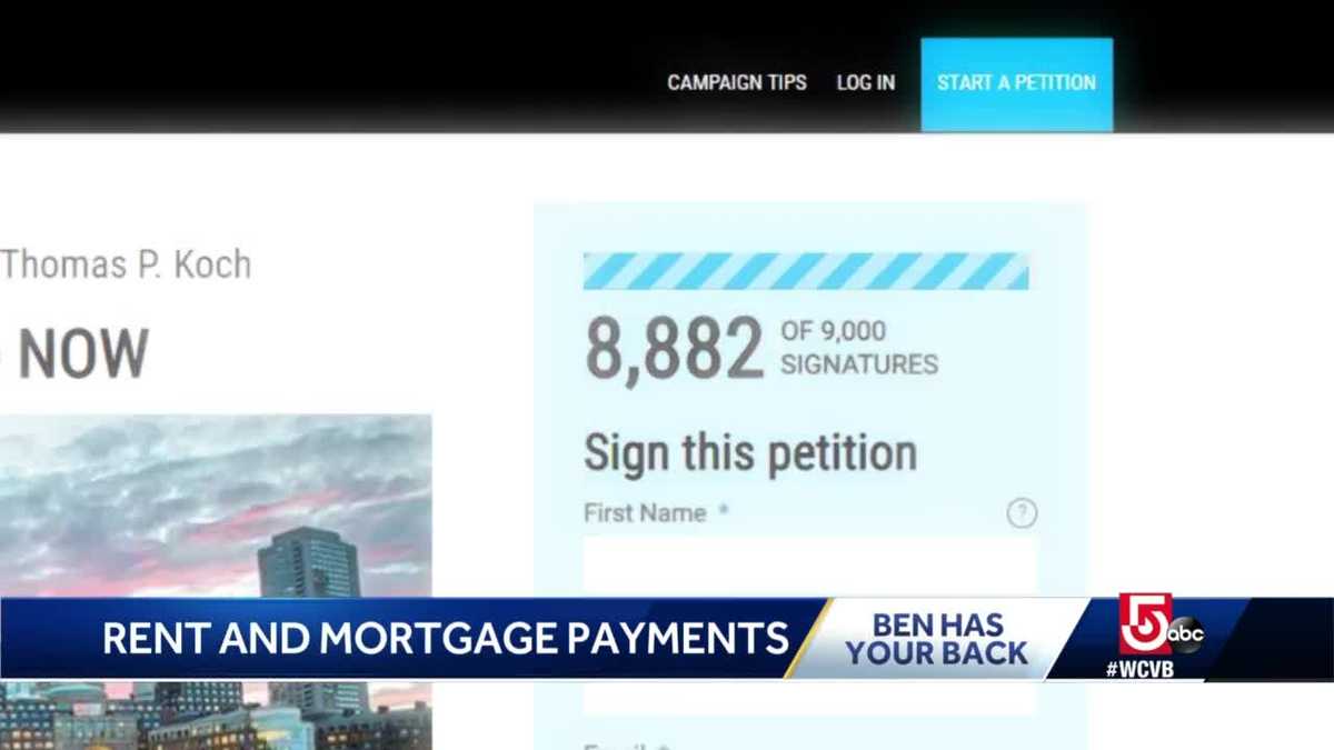 Online petition calls for freeze on rent collection