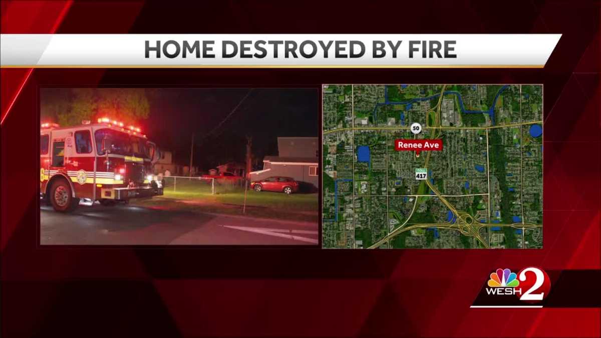 Fire destroys home in Orange County