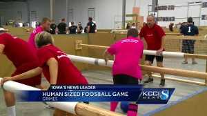 Human-sized foosball game raises thousands of dollars for youth