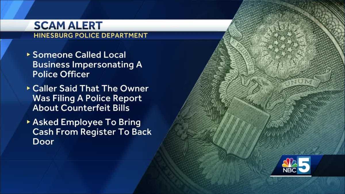 Vermont police warn of police impersonation scam